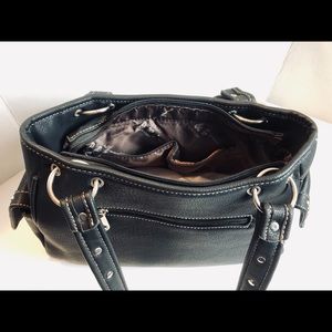 P&G Collection | Bags | Pg Collection Black Rhinestone And Stud Handbag ...